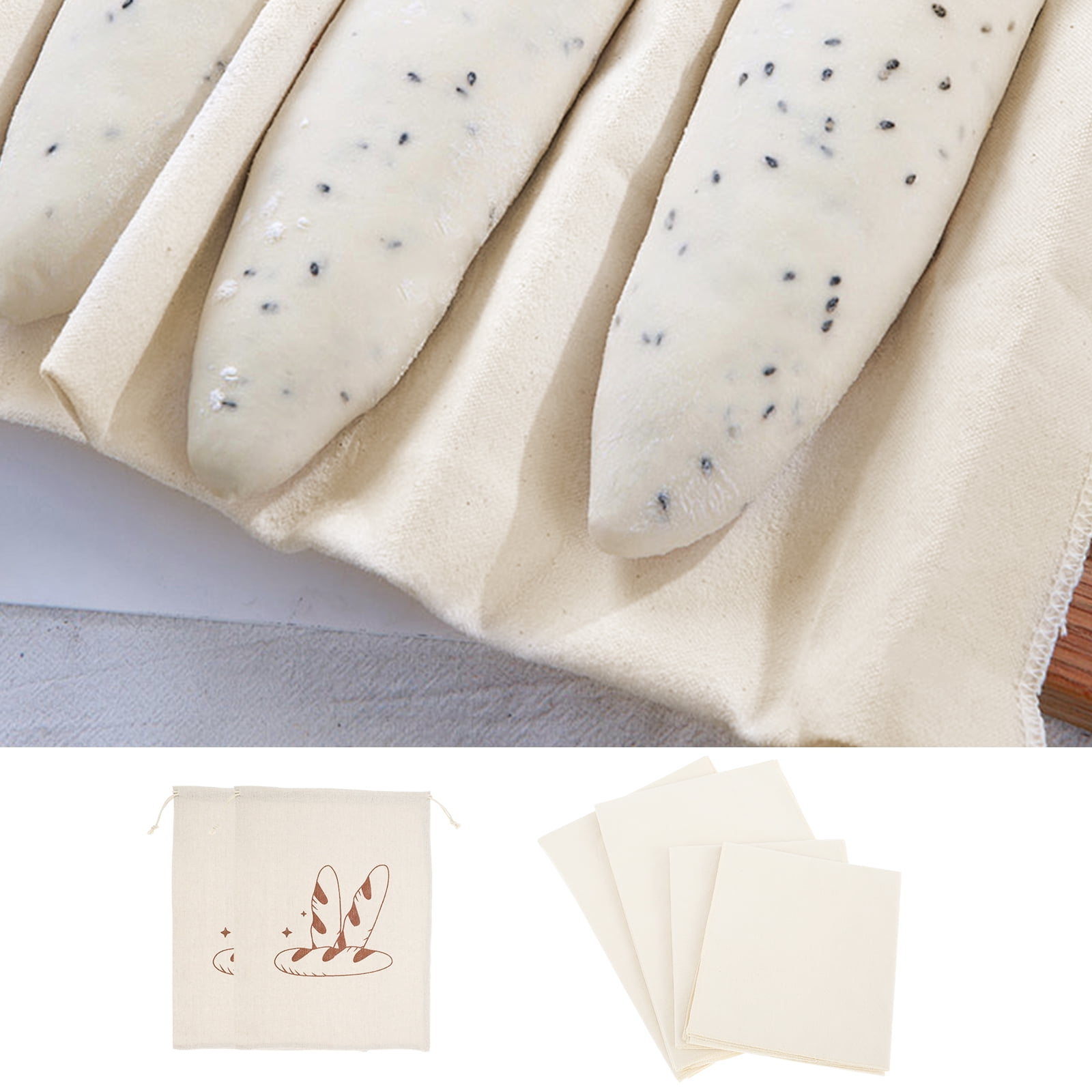 Linen Sourdough Bread Bags Large Bread Storage Bag Versatile Cotton ...