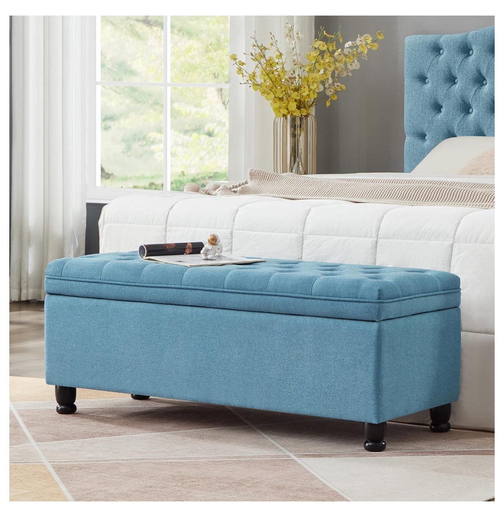 Linen Storage Benches for Bedroom End of Bed, Century Modern Bed ...