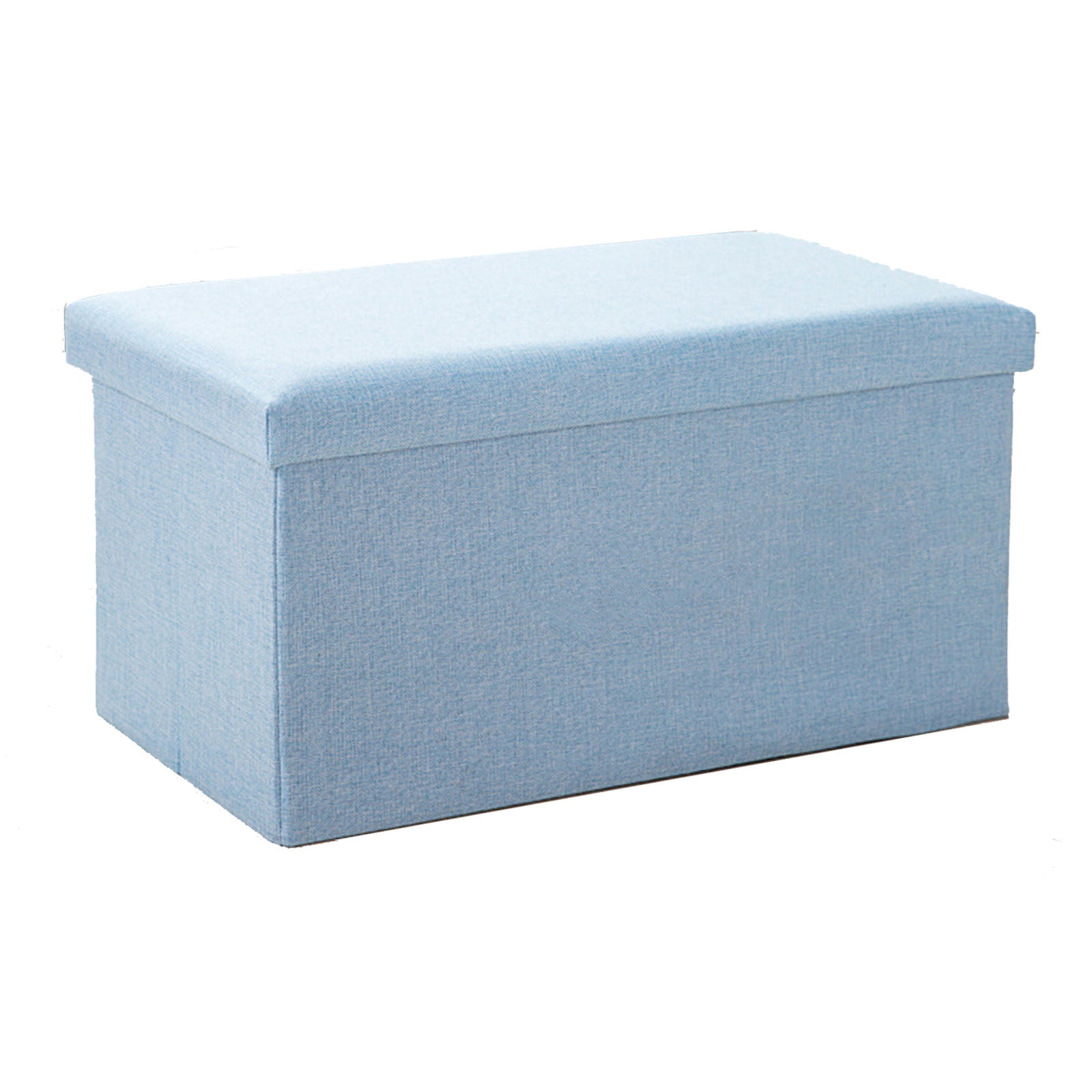 Linen Storage Ottoman, Folding Space-Saving Bench Footrest Rectangular ...
