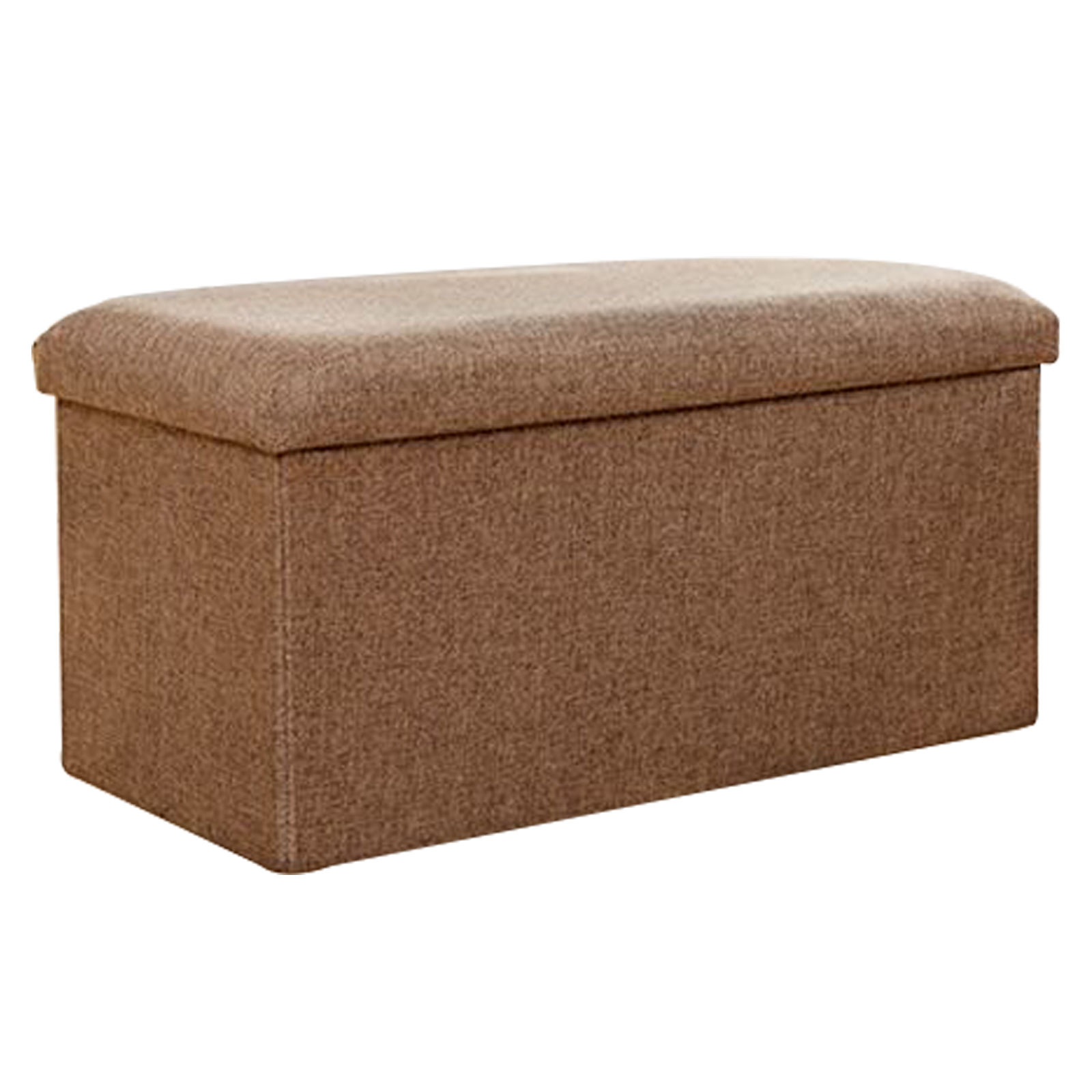 Linen Storage Ottoman, Folding Space-Saving Bench Footrest Rectangular ...