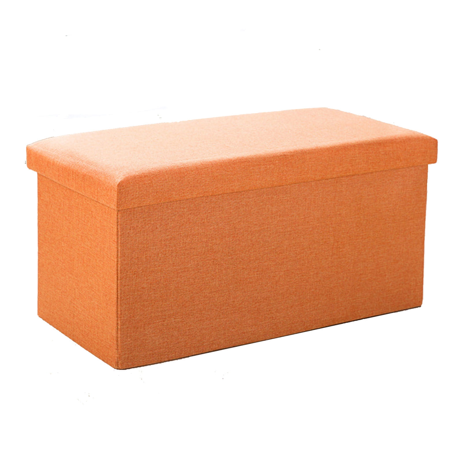 Linen Storage Ottoman, Folding Space-Saving Bench Footrest Rectangular ...