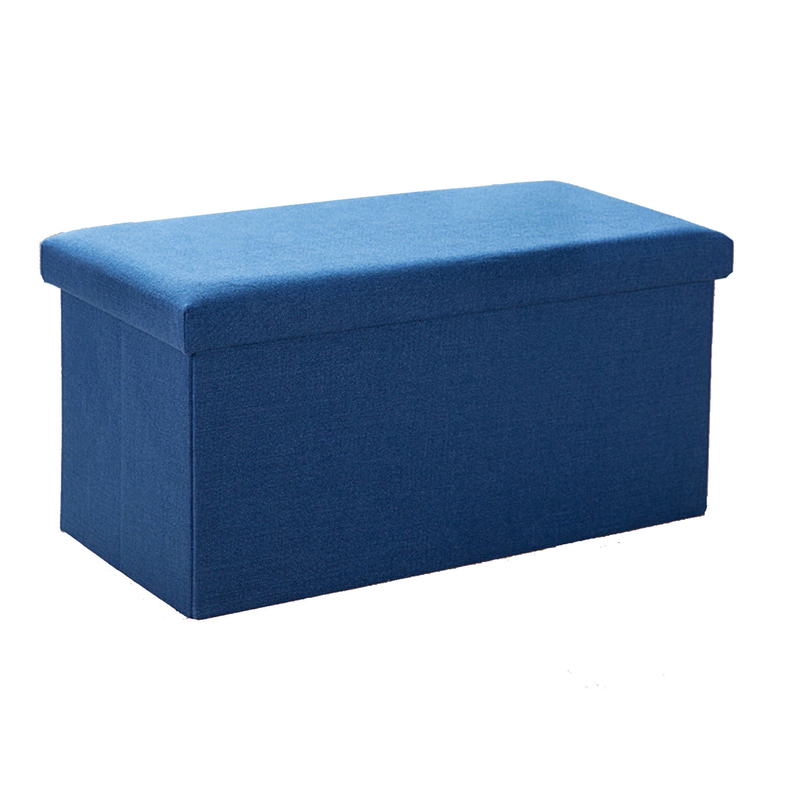Linen Storage Ottoman, Folding Space-Saving Bench Footrest Rectangular ...