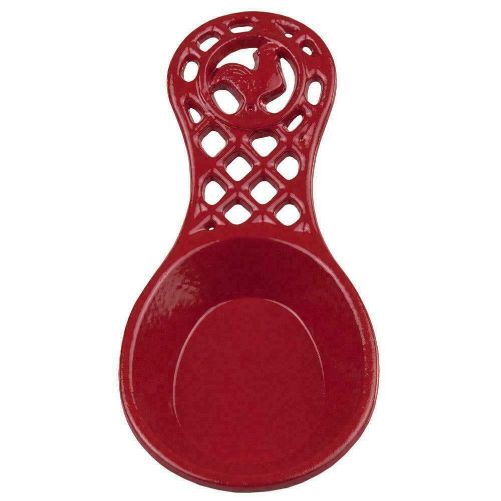 Linen Store Cast Iron Rooster Spoon Rest Kitchen Decor Utensils Holder ...