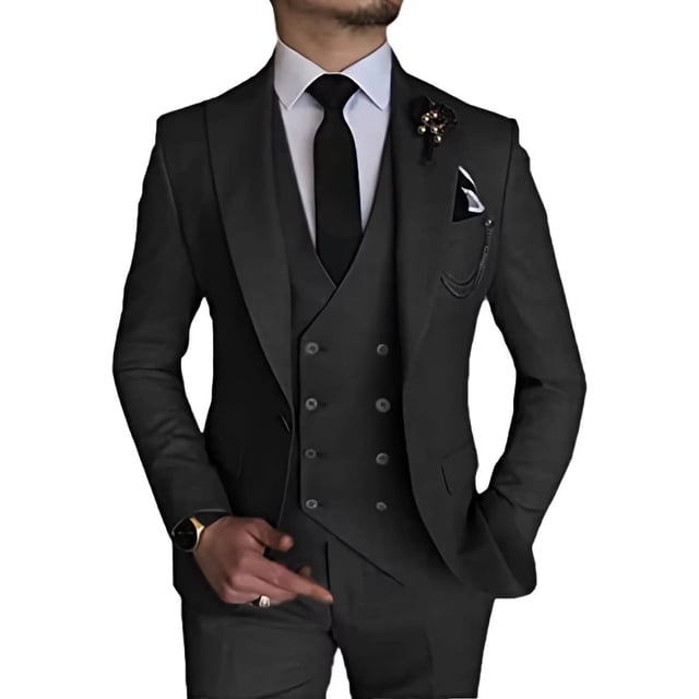 Linen Suits for Men Casual Wedding Suits Men 3 Piece Suits Groomsmen ...