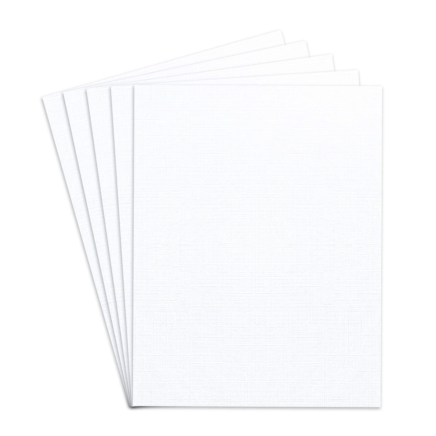 Linen Textured 8.5 x 11" Card Stock | Specialty White Papers | 80lb ...