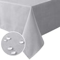 Linen Textured Tablecloth 60 x 104 Inch Premium Solid Color Spill-Proof ...