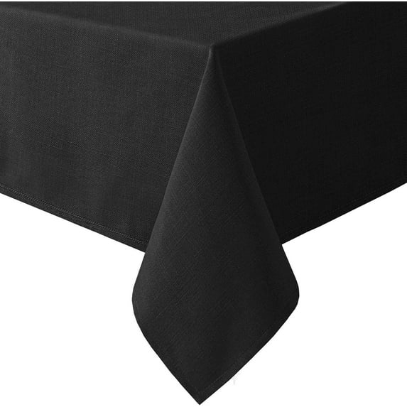 Linen Textured Tablecloth 60 x 84 Inch, Premium Solid Spill-Proof ...