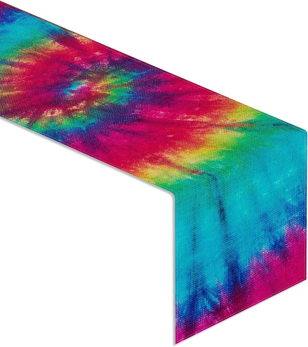 Linen Tie Dye Table Runner Hippie Table Decoration and Supply for Home ...