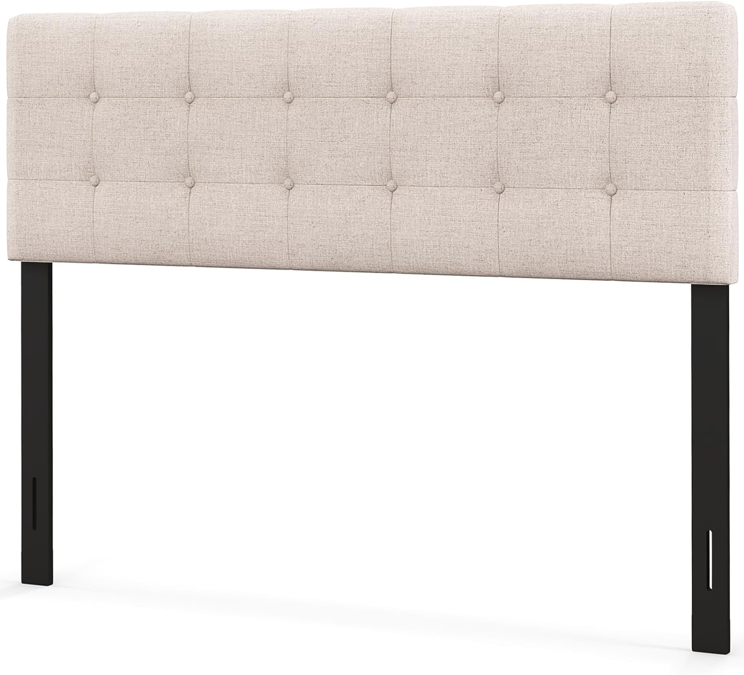 Linen Upholstered Headboard, Adjustable Width Button Tufted Headboard ...