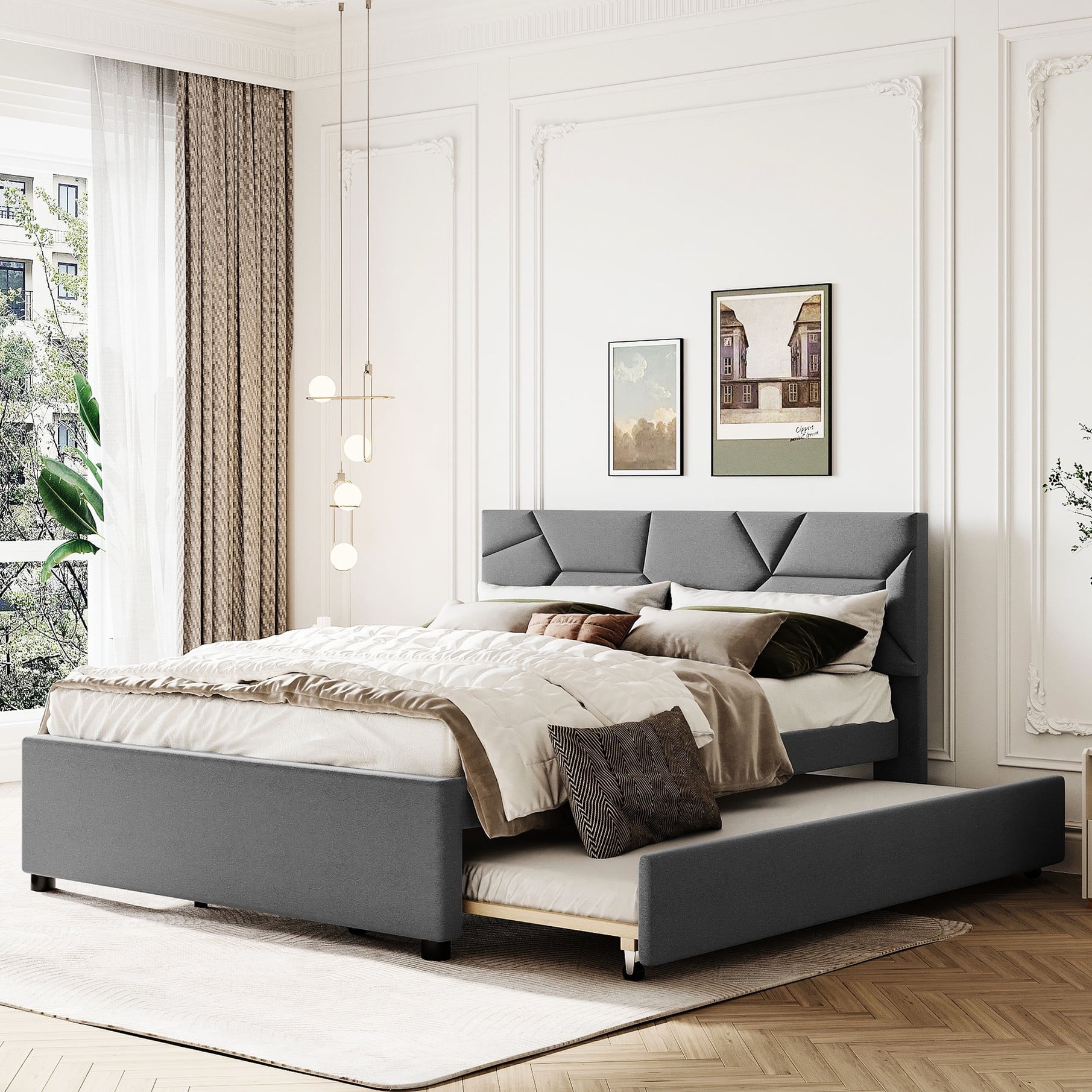 Linen Upholstered - Solid Support - Bedroom Oasis - Peaceful Sleep ...
