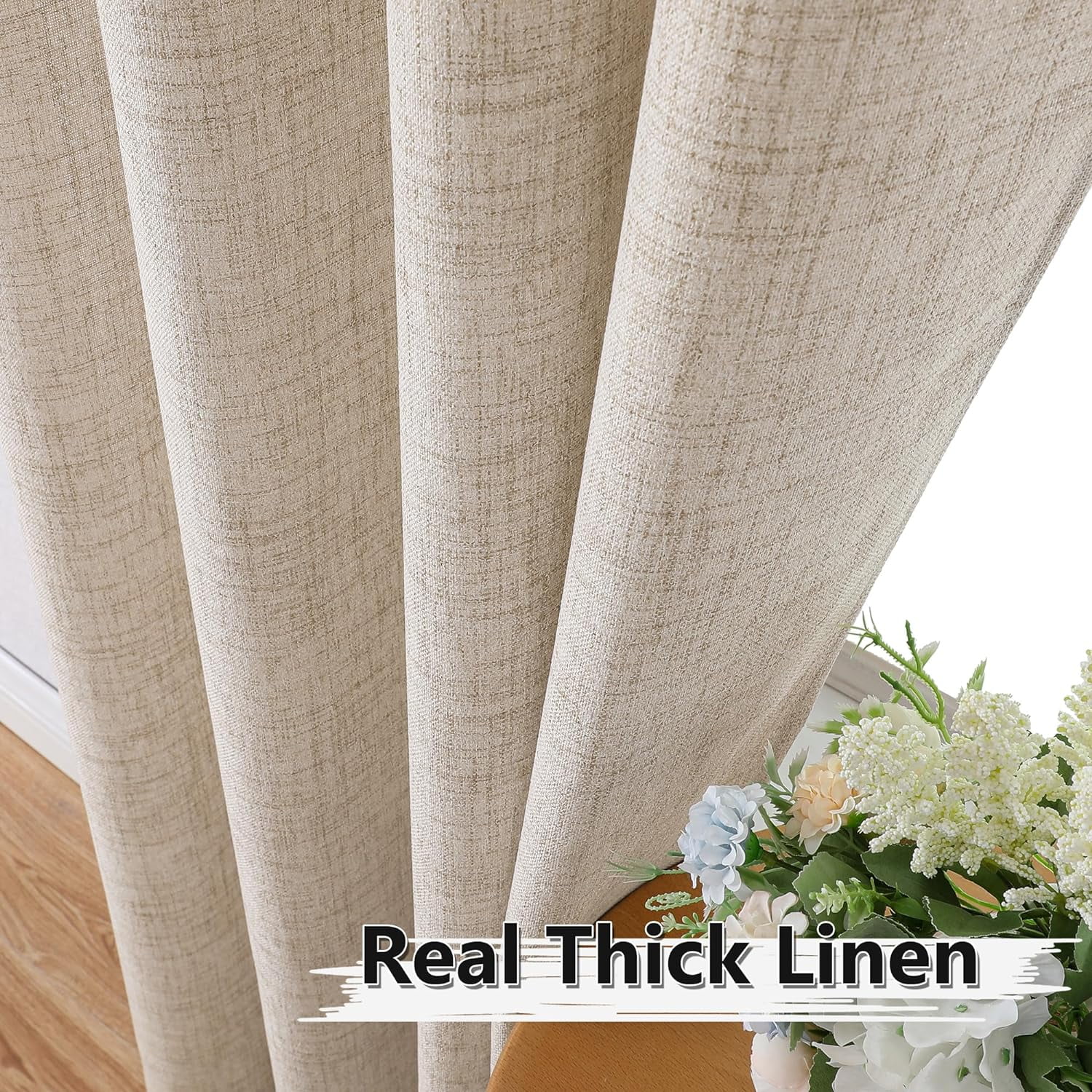 Linen Valance Bedroom Rod Pocket Semi Sheer Curtain Valances Burlap ...