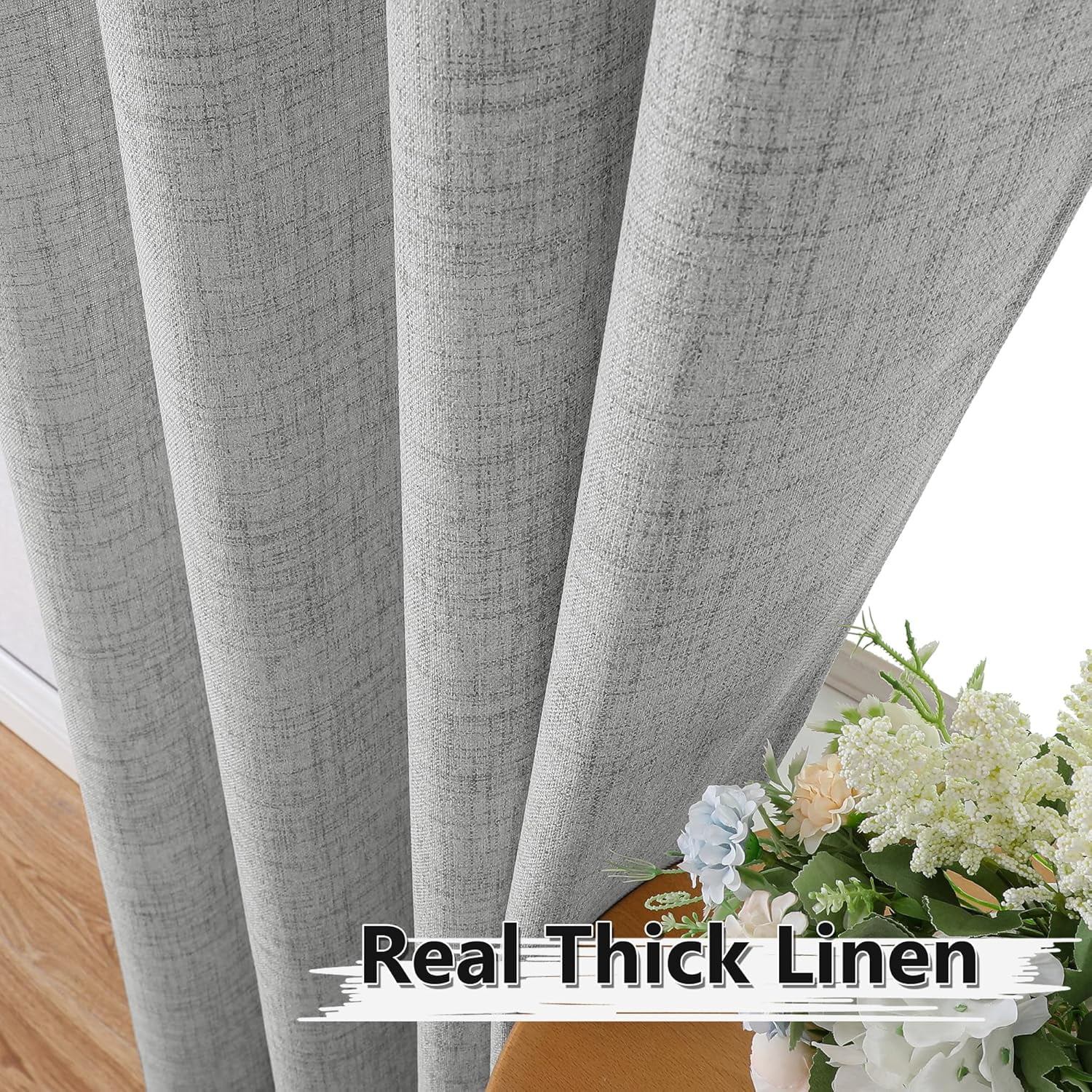Linen Valance Bedroom Rod Pocket Semi Sheer Curtain Valances Burlap ...