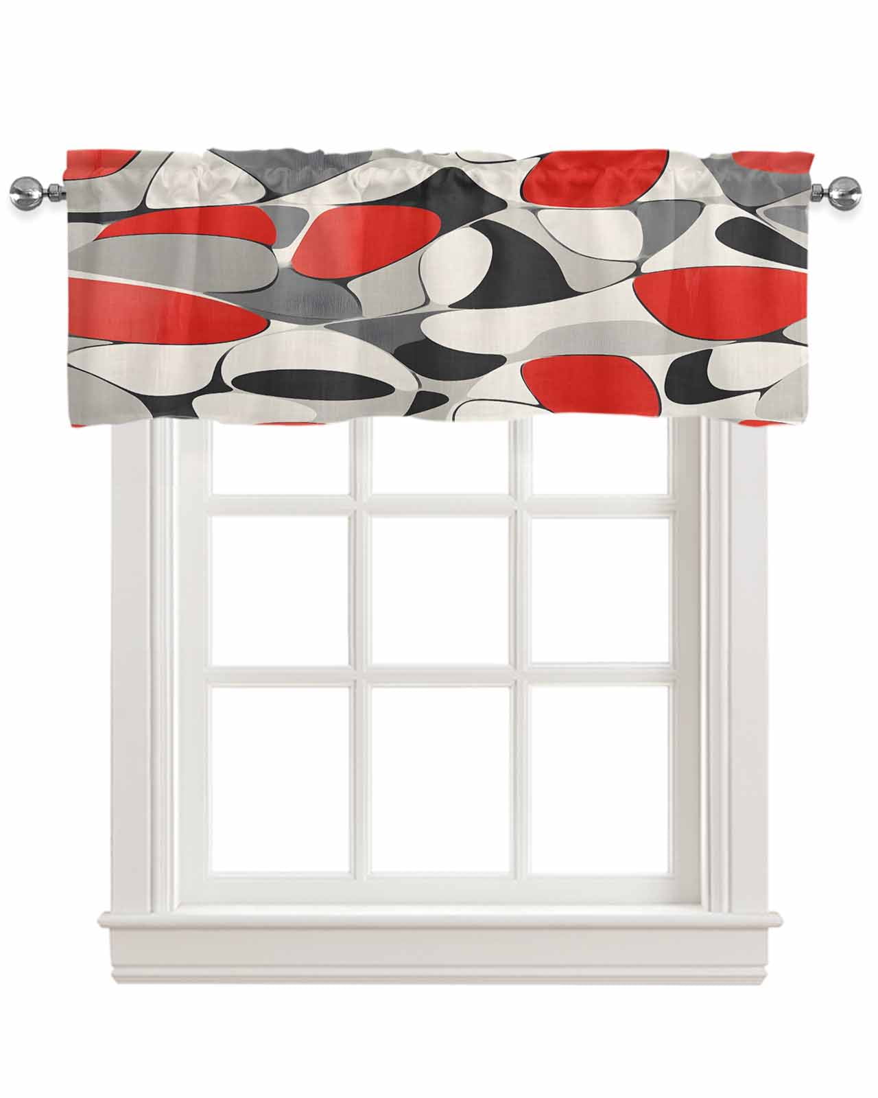 Linen Valance for Windows Visual Arts Kitchen Curtain Valances Rod ...