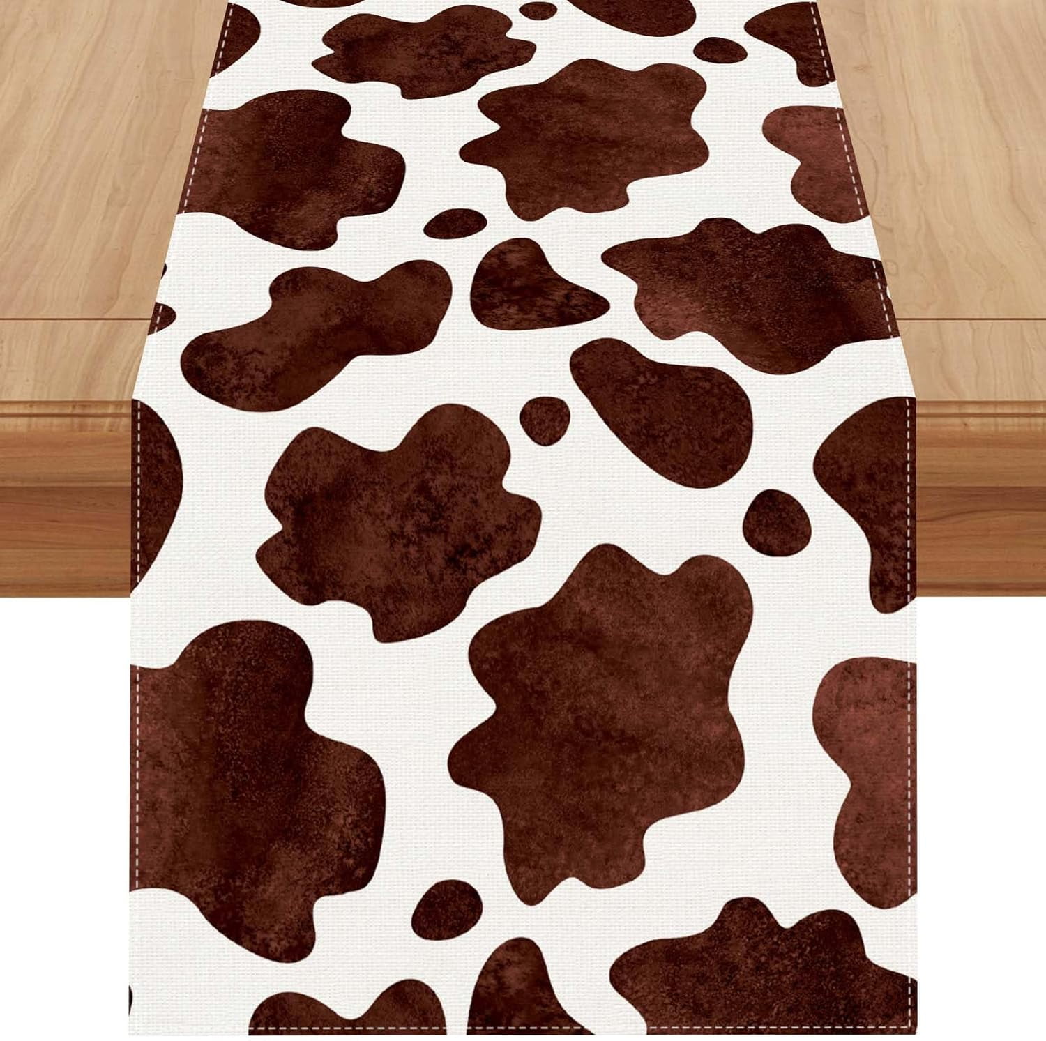 Linen Watercolor Cow Print Placemats Set of 4 Cowhide Table Mats ...