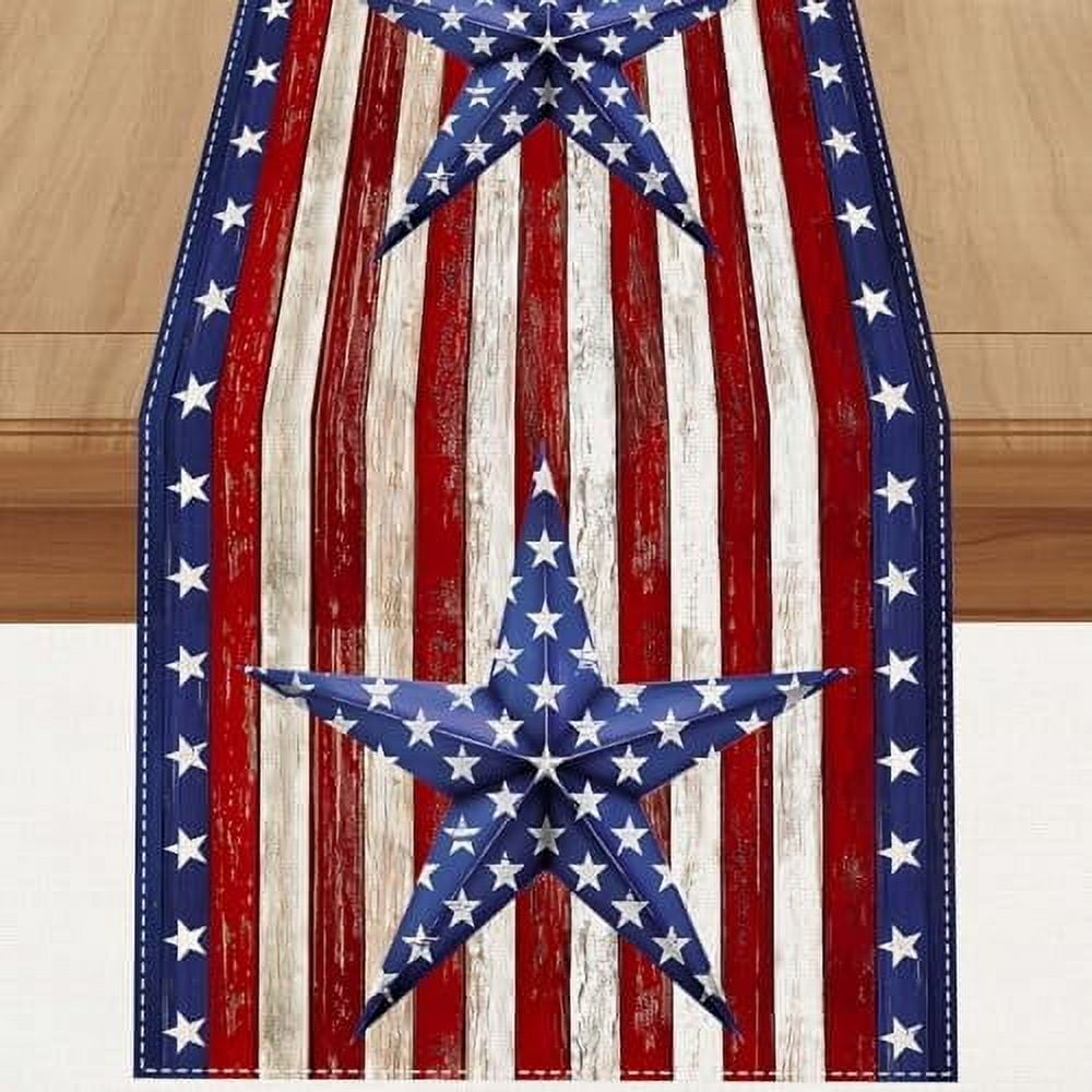 Linen Watercolor Red White and Blue American Flag Stars Patriotic ...