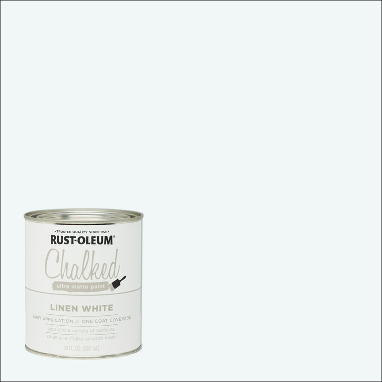 Linen White Rust Oleum Chalked Ultra Matte Interior Paint 285140 Quart 2 Pack