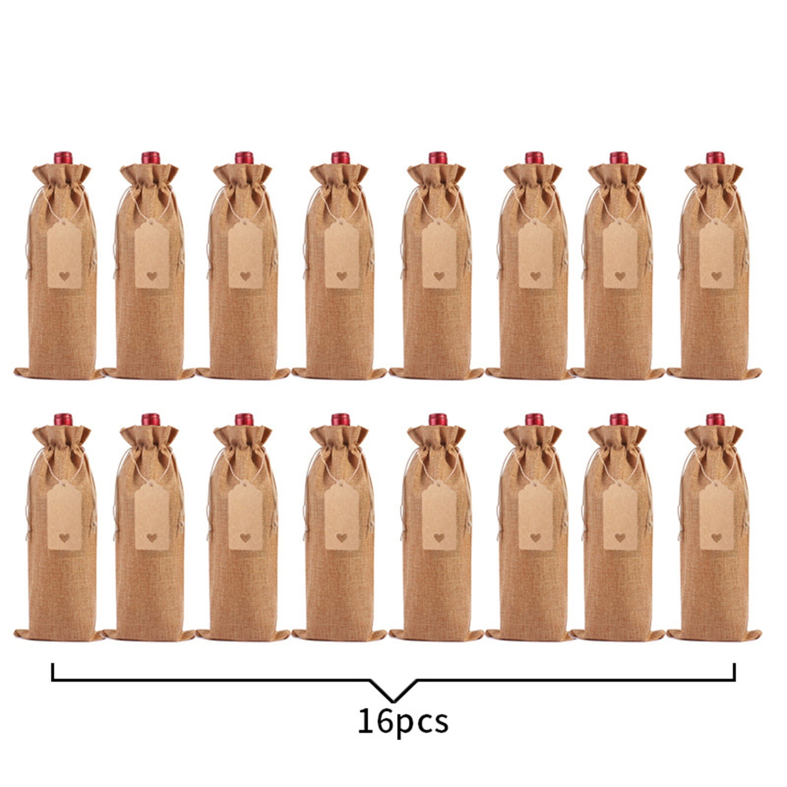 Linen Wine Bottle Bag Set Wine Bottle Set Linen Tag Red Wine Packaging ...