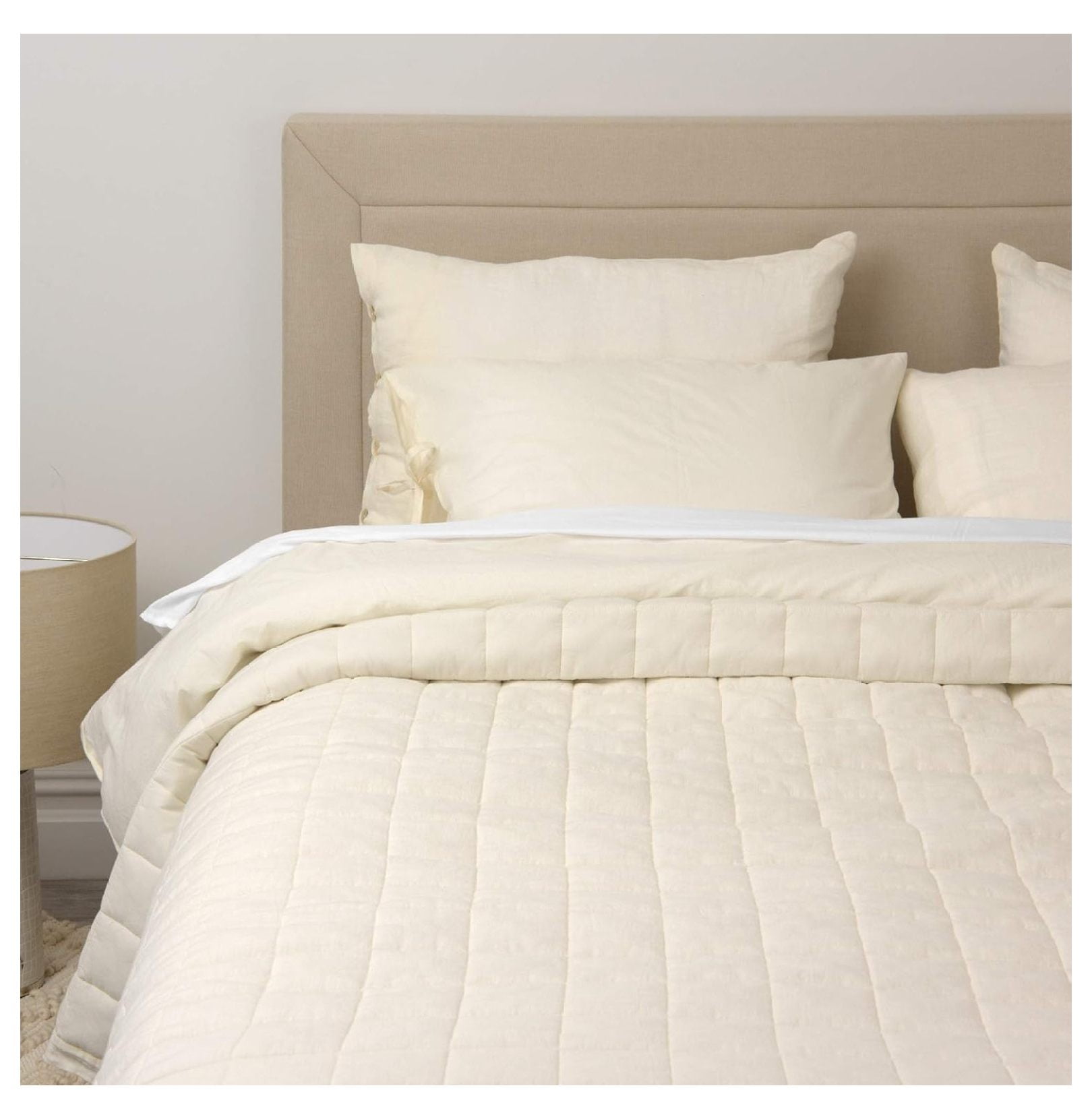 Linen and Cotton Quilt - Breathable Bedding Set for All Seasons, Soft ...