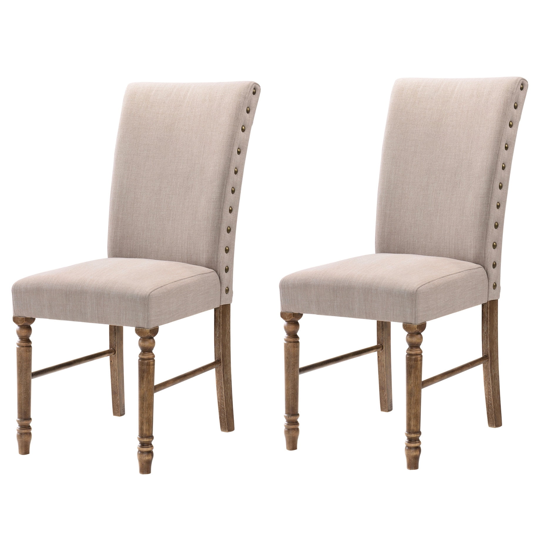 Linen and Rubberwood - Timeless Parson Chair Design - Dining Room Use ...