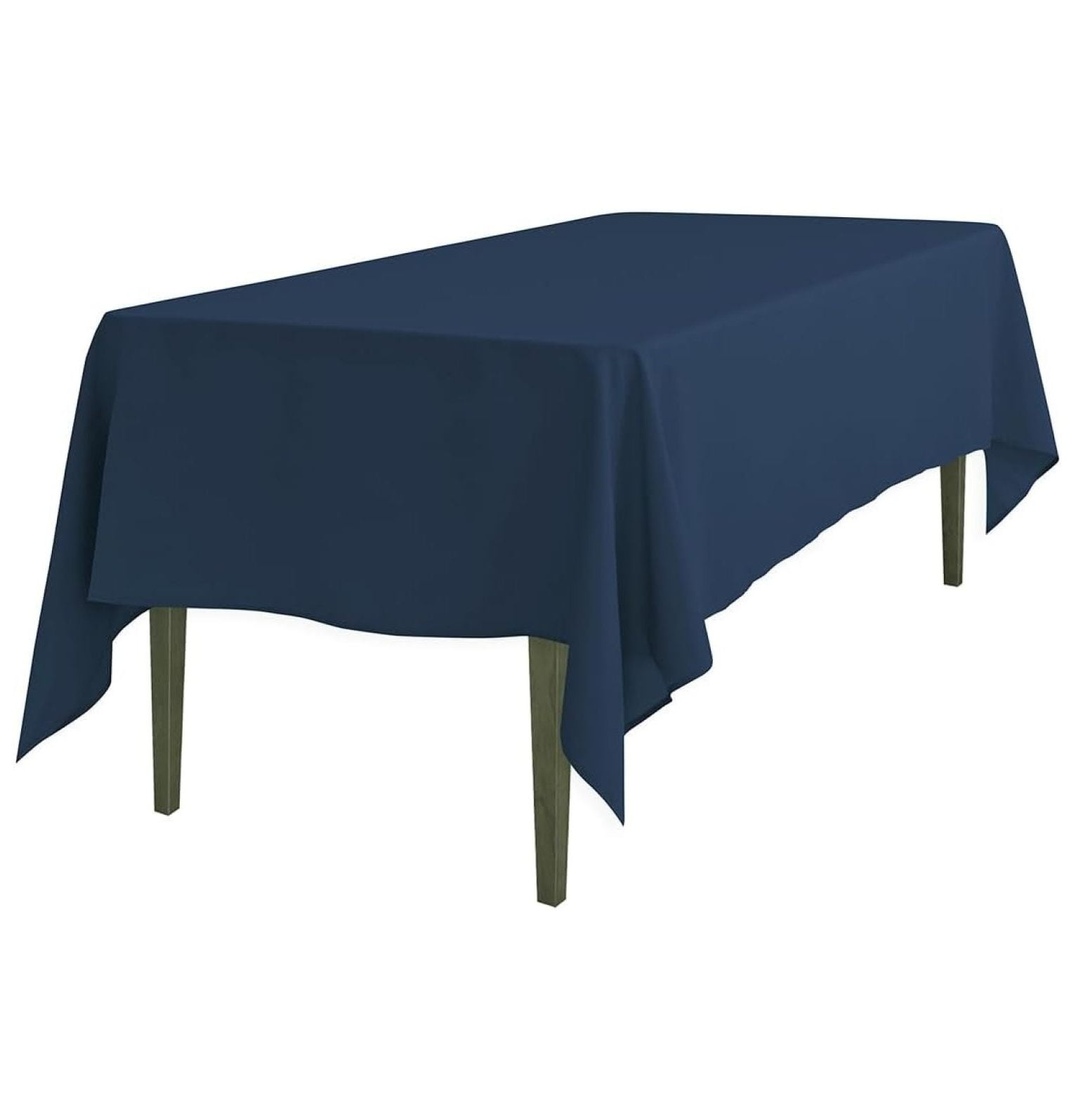 LinenTablecloth 60 x 102-Inch Rectangular Polyester Tablecloth Navy Blue - Walmart.com