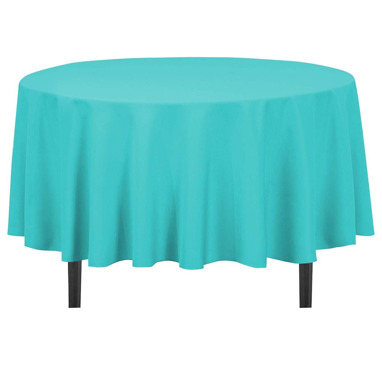 LinenTablecloth 90-Inch Round Polyester Tablecloth Turquoise - Walmart.com