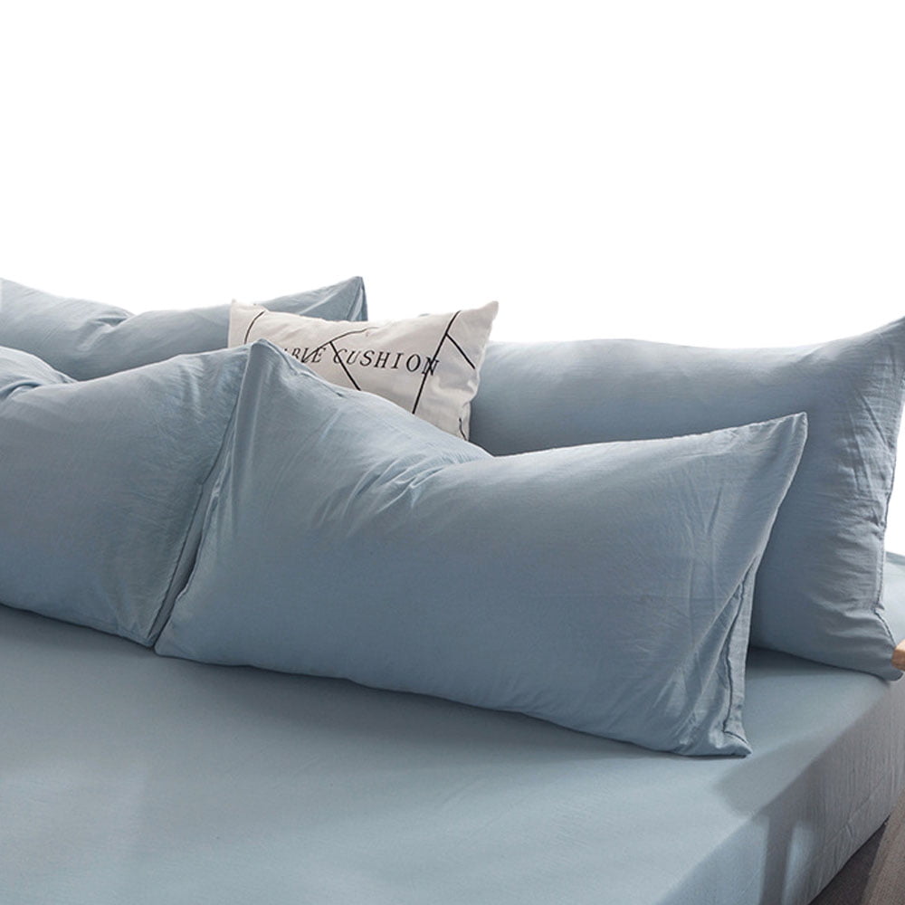 Linens 100% French Linen Pillowcases with Embroidery - Pack of 2 ...
