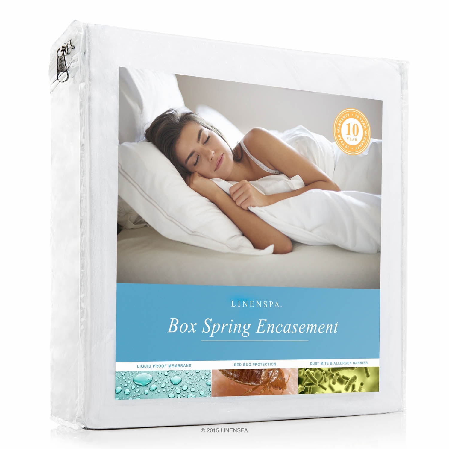 Linenspa Zippered Box Spring Encasement Protector - Walmart.com