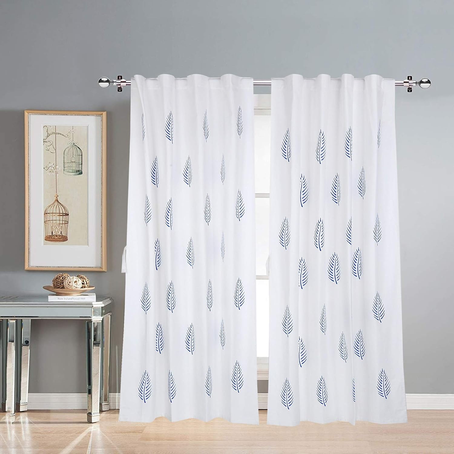 Linenwalas Natural Cotton Linen Semi-Sheer Curtains for Living Room 108 ...