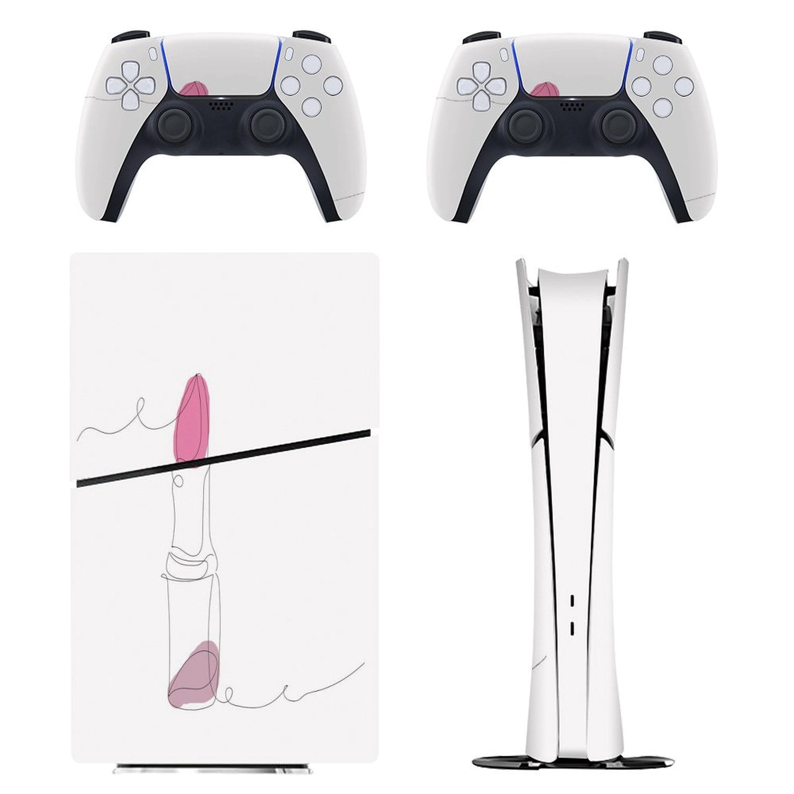 Lines, Lipstick, Women, Make Up PS5/PS5 Slim Digital Disc Skin Sticker ...