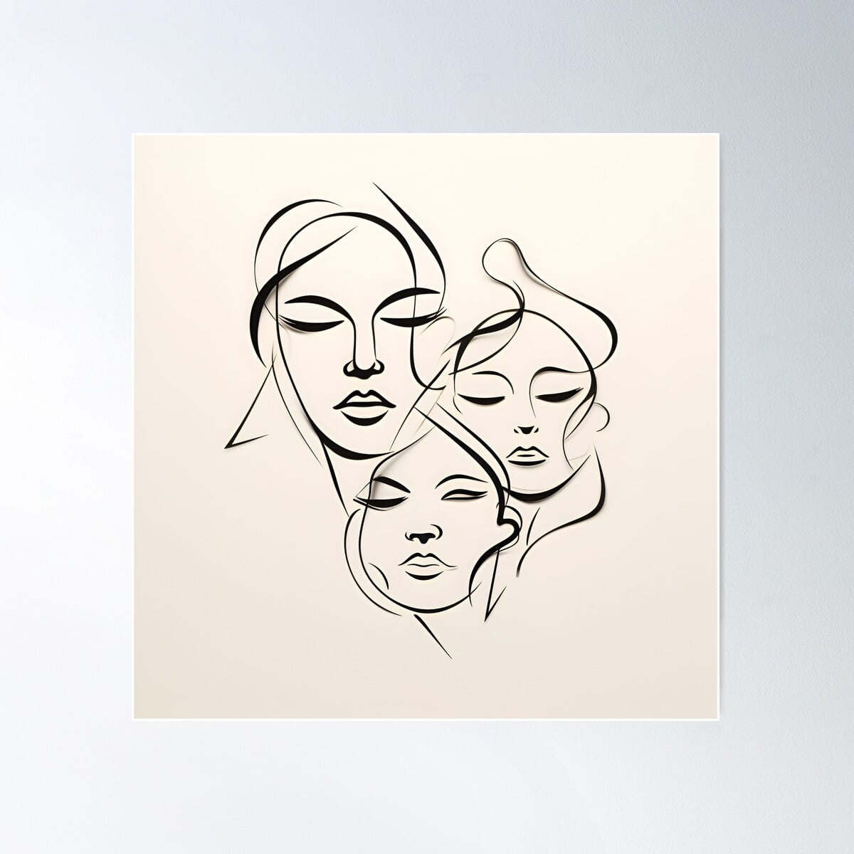 Lines Of Connection Poster Wall Art, Modern Wall Decor For Living Room ...