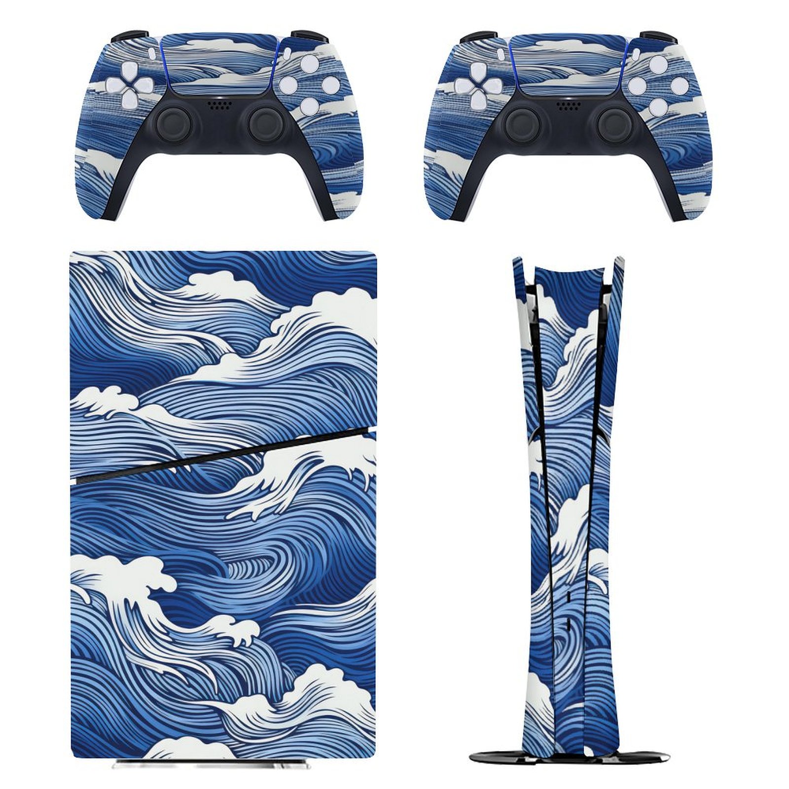 Lines, Waves, Sea PS5/PS5 Slim Digital Disc Skin Sticker For Console ...
