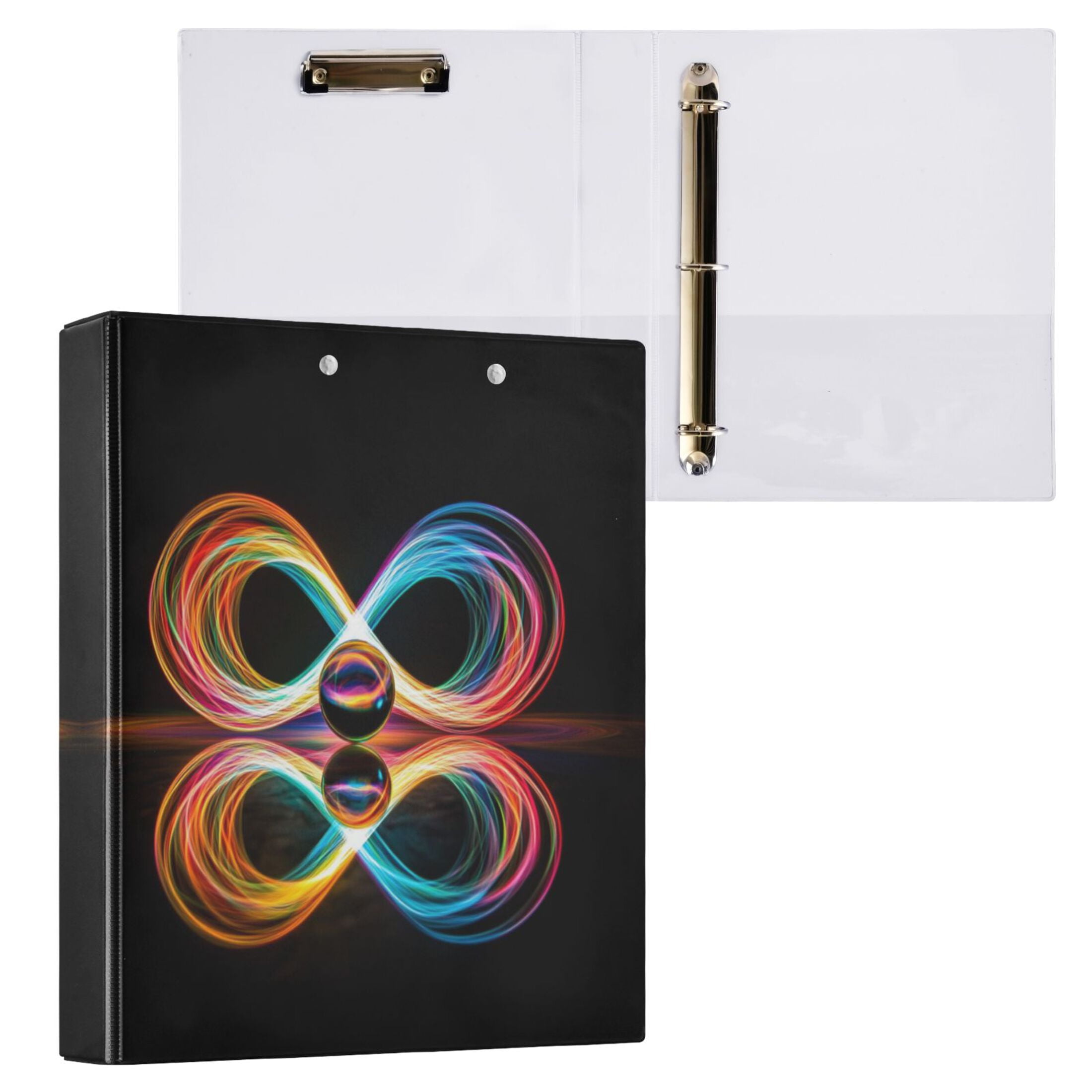 Lines and Circles 3 Ring Hardcover Binders 1.5in Round Rings for Letter ...