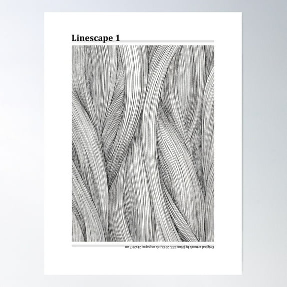 Linescape - 1 Poster Wall Art, Modern Wall Decor For Living Room Bedroom, 12x18 UNFRAMED ...