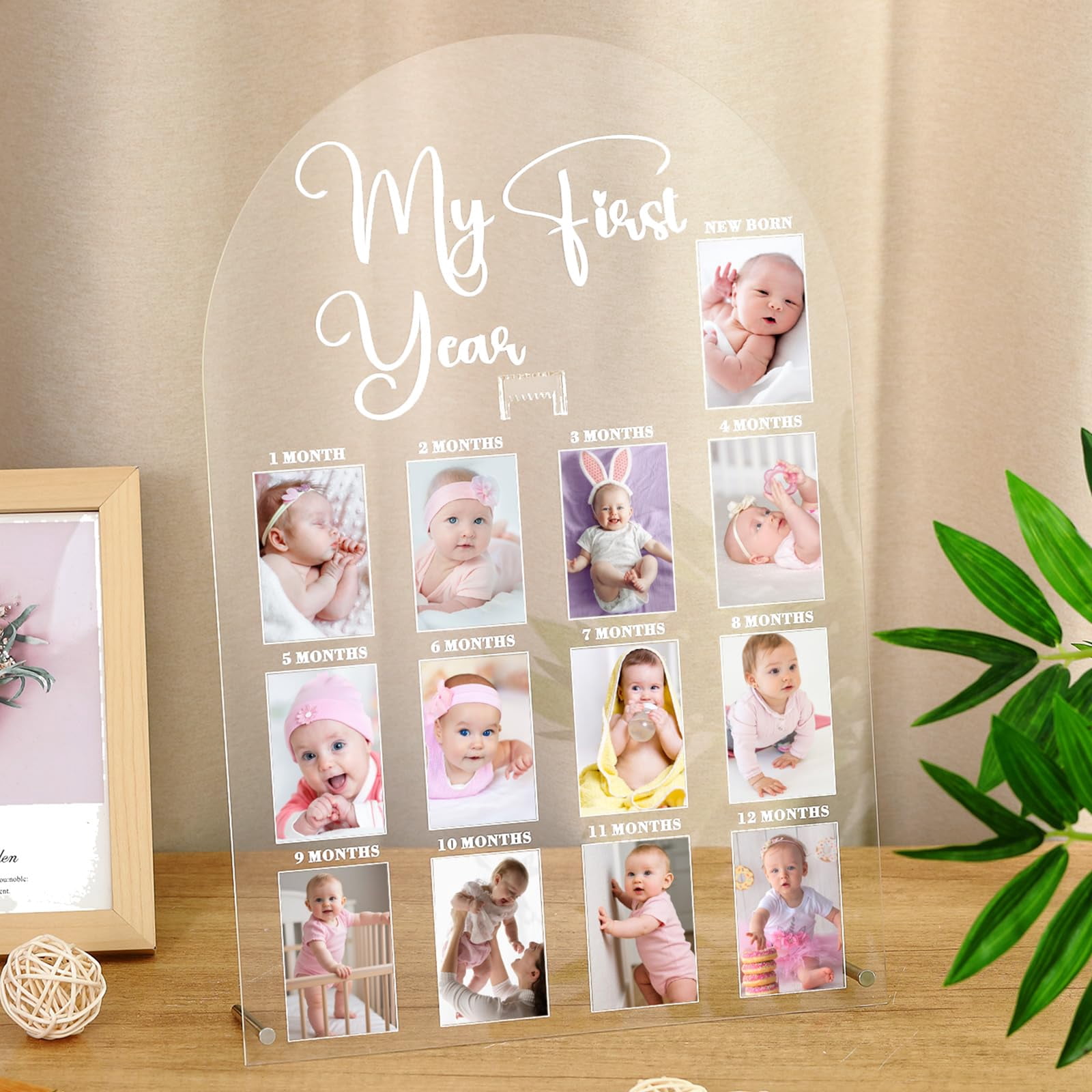Lineshading My First Year Photo Frame Acrylic 18 Inch Large Monthly ...