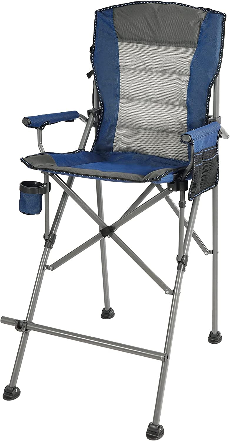 Lineslife 31'' Tall Folding Chair for Adults, Extra Tall Director Chair ...
