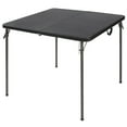 Lineslife 34" Square Folding Card Table, Portable Fold in Half Small ...