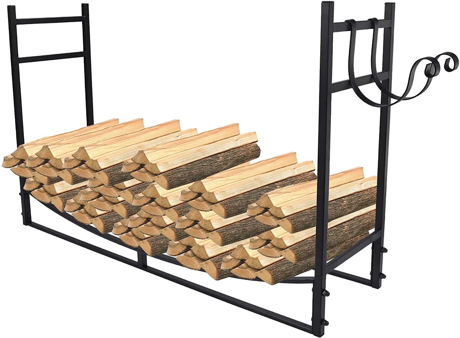 Lineslife 4ft Firewood Log Rack, Heavy Duty Fireplace Wood Storge Rack ...