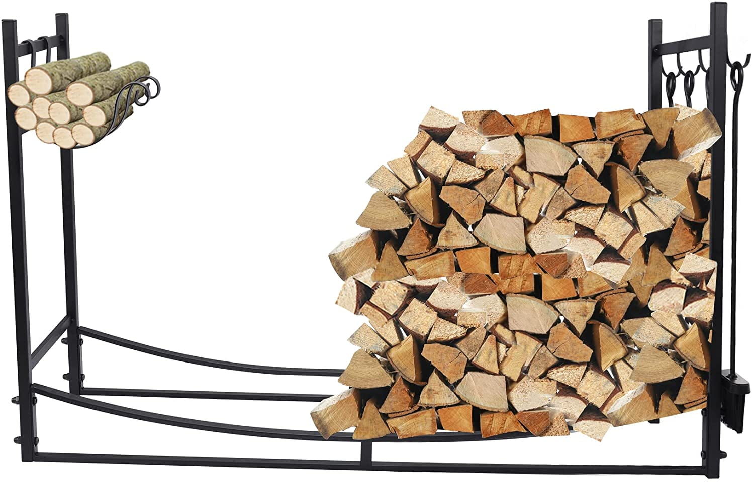 Lineslife 4ft Firewood Log Rack, Heavy Duty Fireplace Wood Storge Rack ...