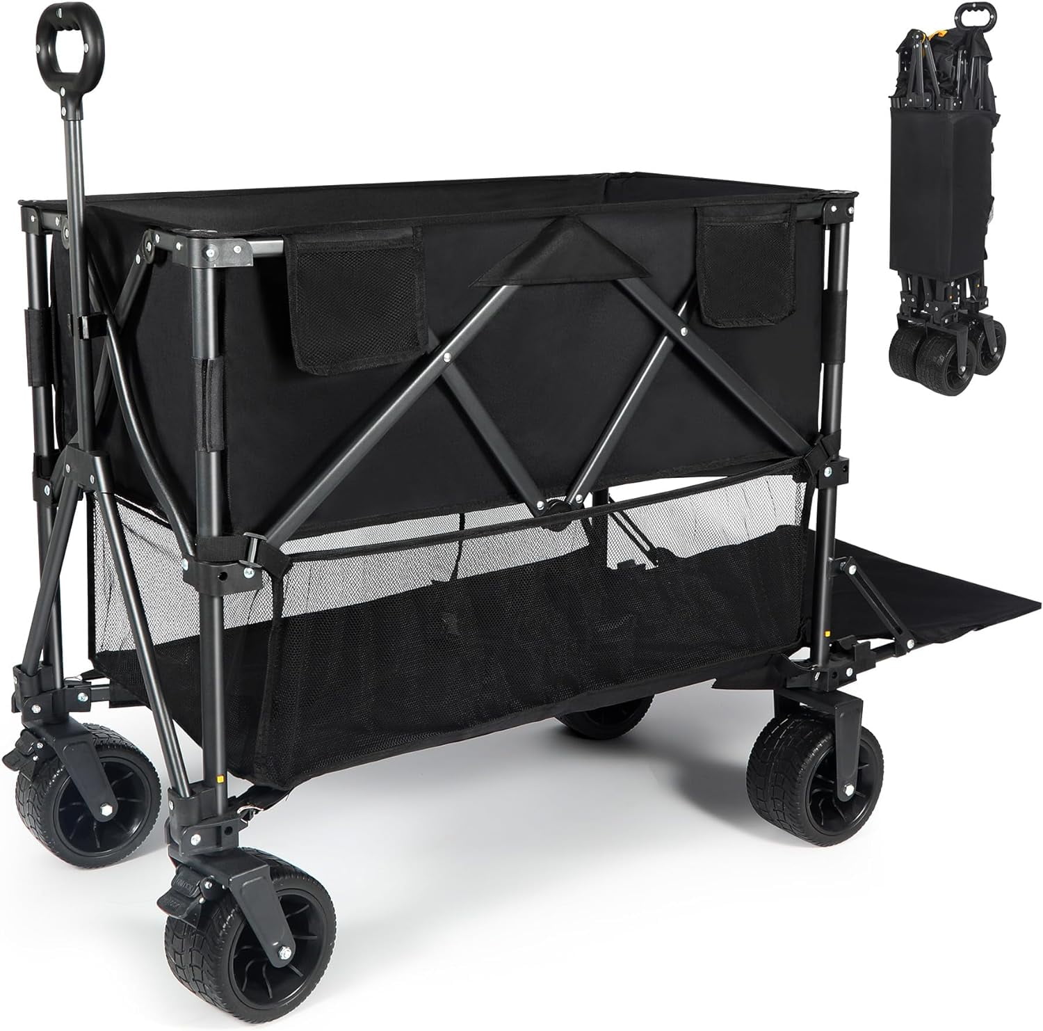 Lineslife Collapsible Double Decker Wagon, 450lbs Heavy Duty Extender ...