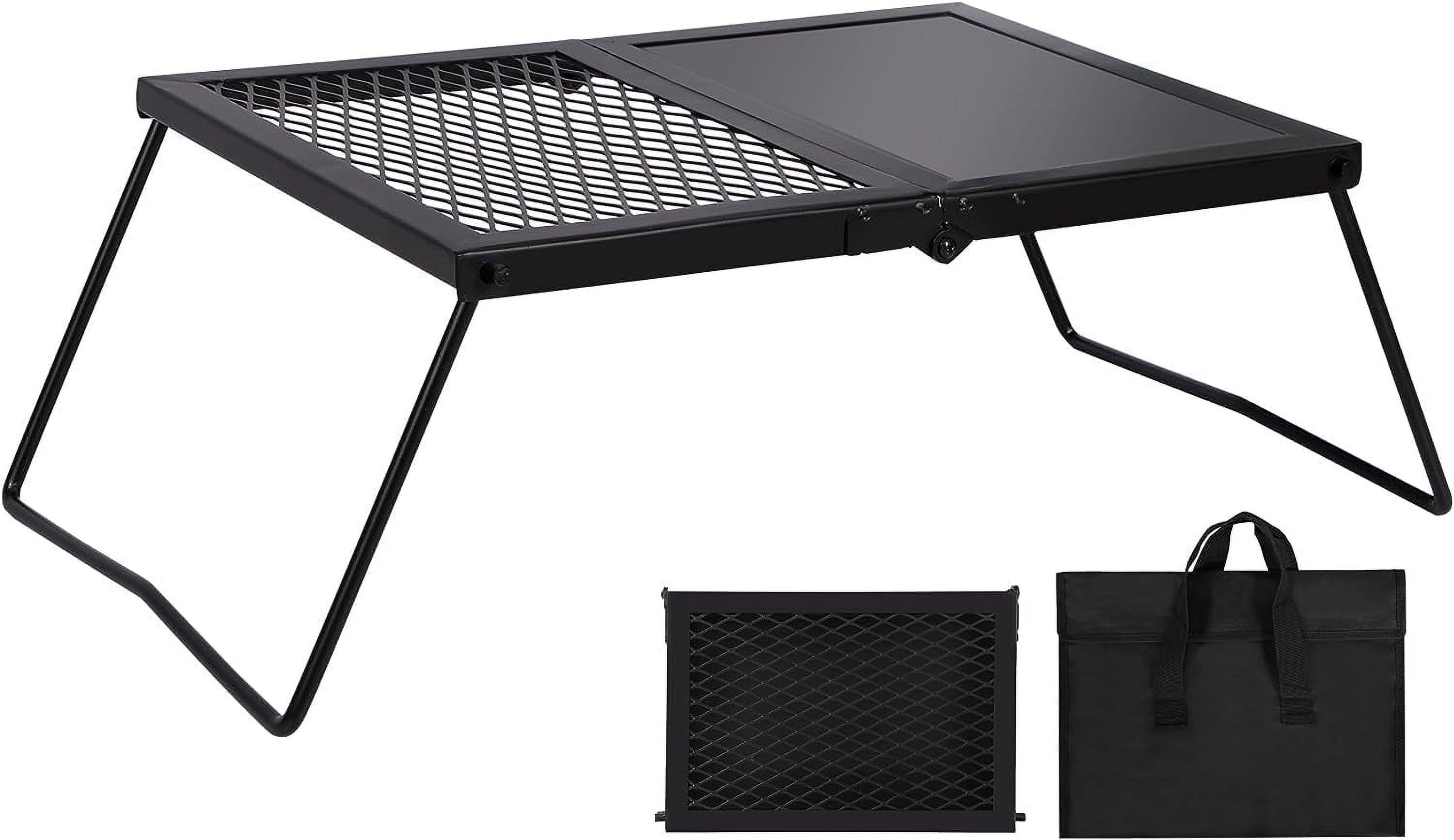 Lineslife Folding Campfire Grill ，304 Stainless Steel Heavy Duty Camp ...