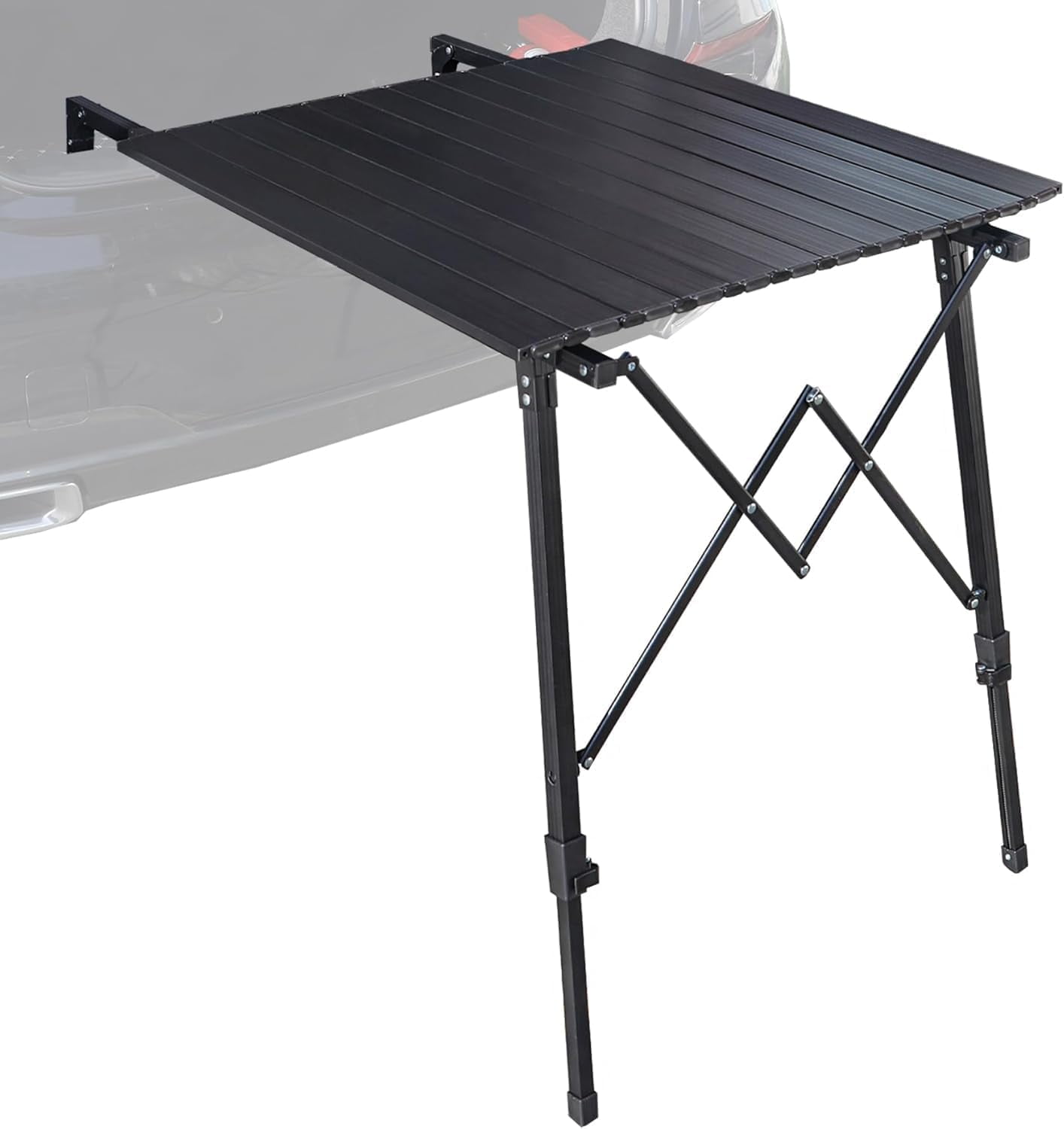 Lineslife Folding Car Trunk Camping Table, Portable Tailgate Table with ...