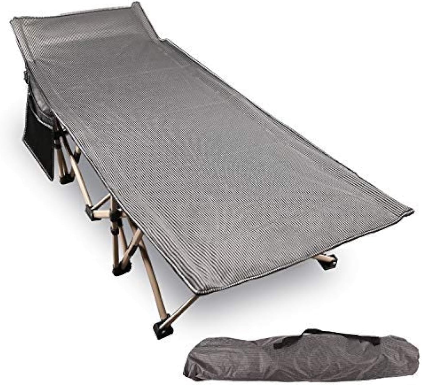 Lineslife Oversized Camping cots for Adults 500lbs, Extra Wide Sleeping ...