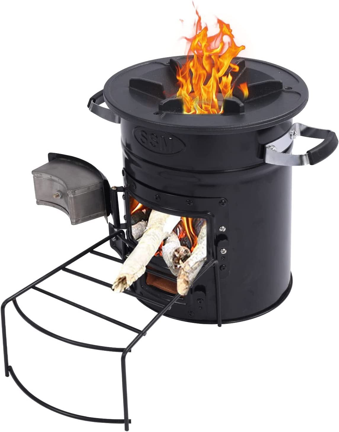 Lineslife Rocket Stove Wood Burning Portable for Backpacking, Charcoal ...