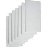 Linette, 7 Piece 3-Ply Table Cover, White, Waterproof Plastic Back ...