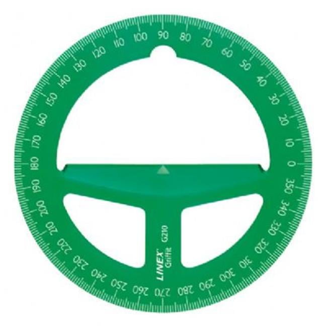 (Price/EA)Linex G210GRN 4" Translucent Green Circular Protractor ...