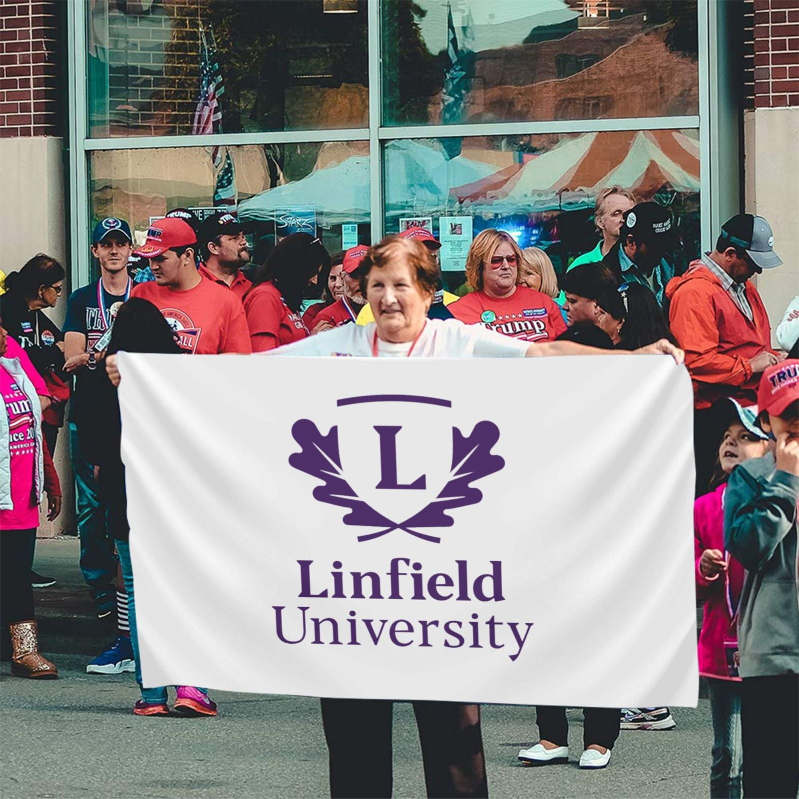 Linfield College-Mcminnville Campus Logo Flag 3x5ft, Home Garden Flag ...