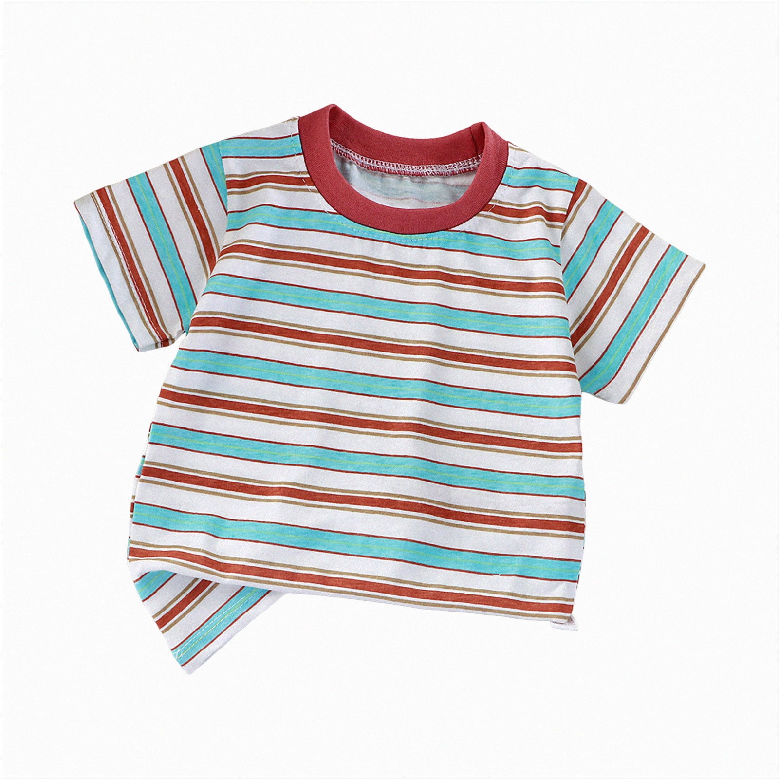 Linfrsh Boy T Shirt Boys Short Sleeve T-Shirt Kids Cotton Tees Crewneck ...