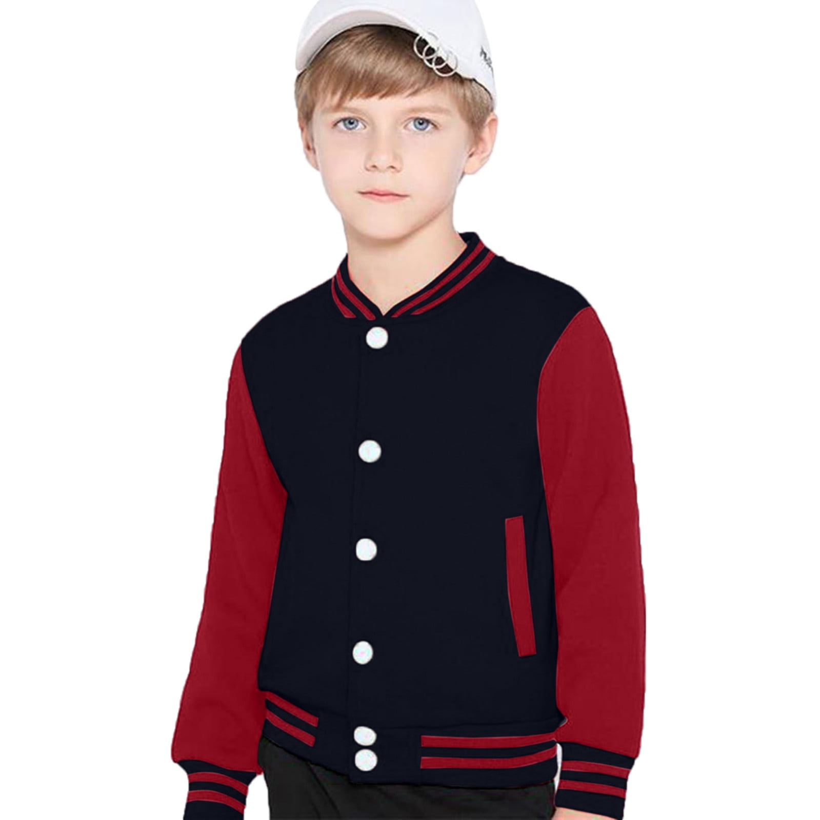Linfrsh Kids Toddler Baby Boys Varsity Jacket Baseball Bomber Jacket ...