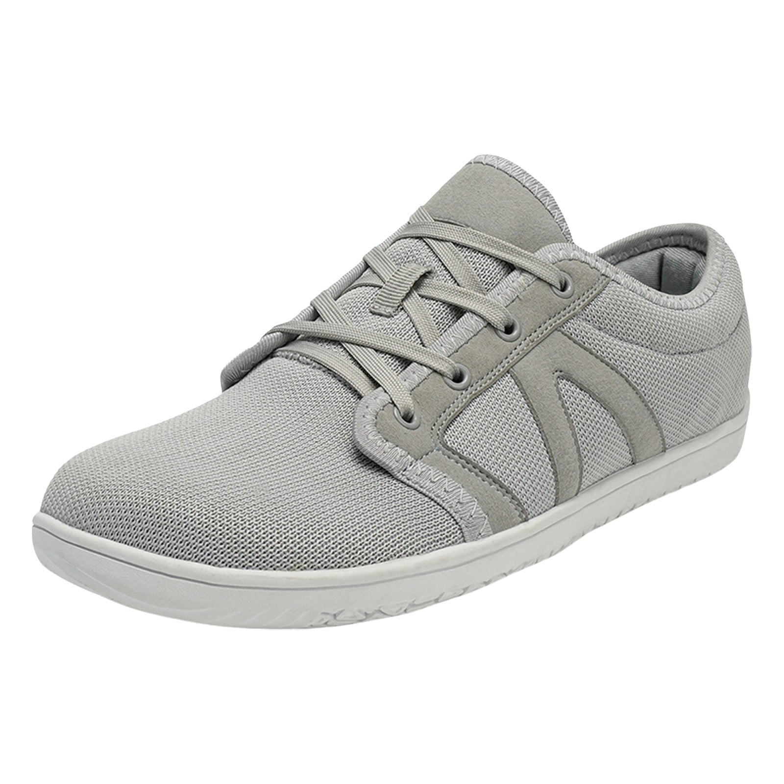 Linfrsh Men's Wide Barefoot Shoes Canvas Sneakers Sole Grey,7.5 ...