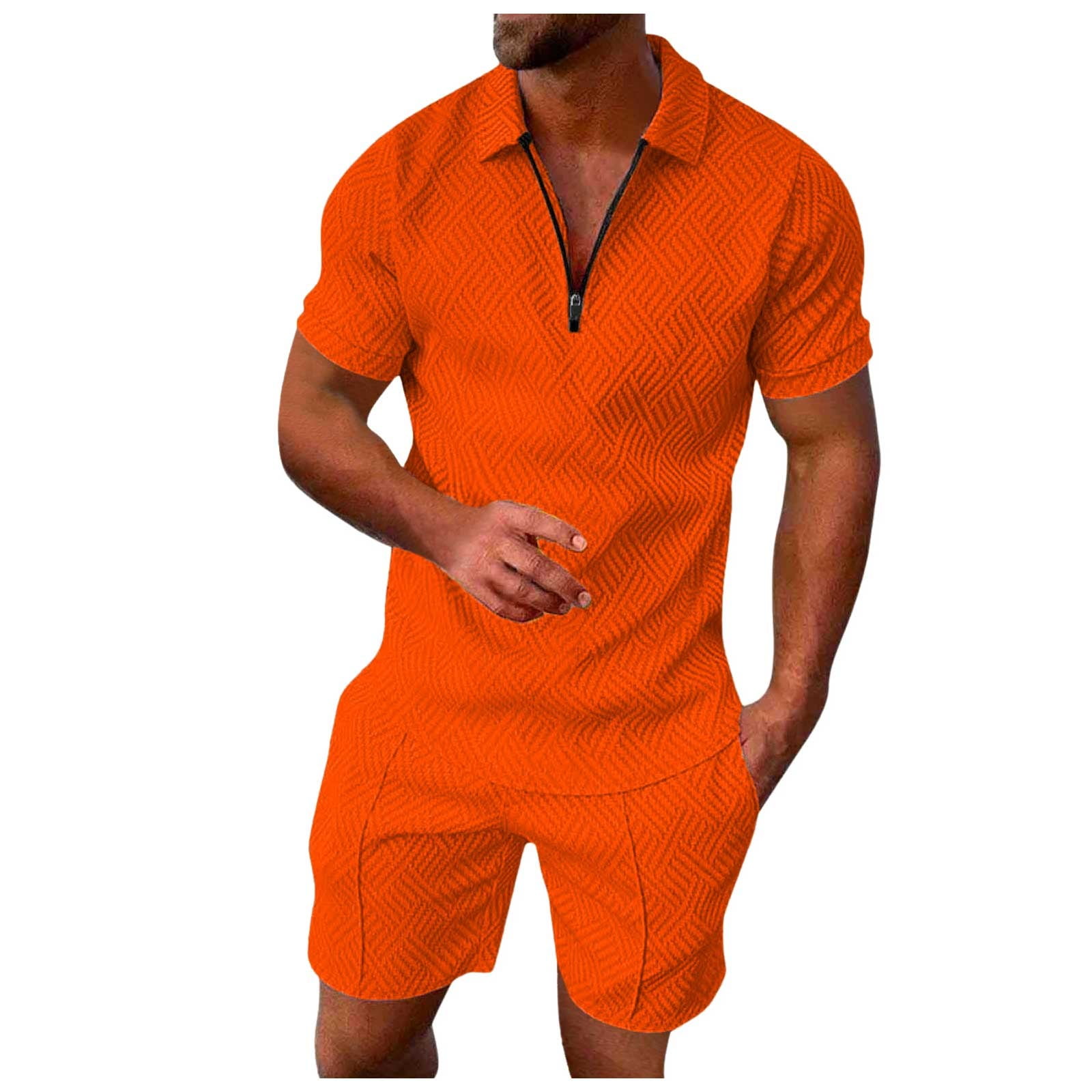 Linfrsh Mens Short Sets 2 Piece Outfits Polo Shirt Fashion Summer ...